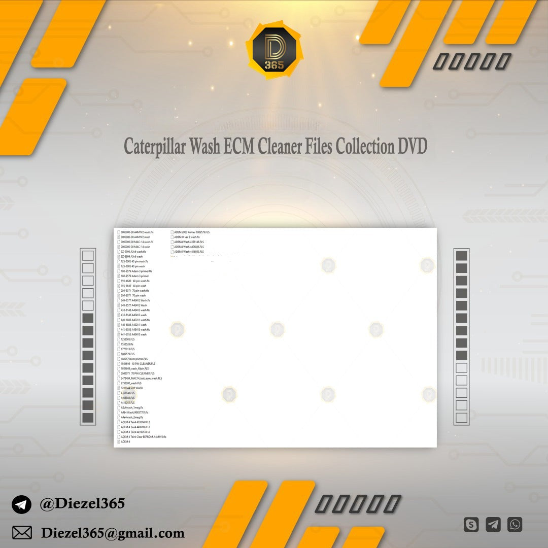 Caterpillar Wash ECM Cleaner Files Collection DVD – ⛽ Diezel365