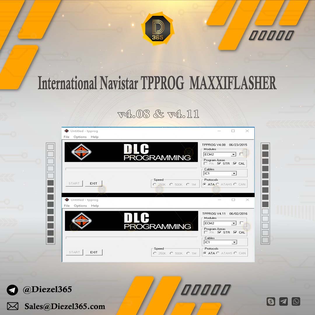 International Navistar TPPROG v4.08 & v4.11 MAXXIFLASHER + Stock bin f ...