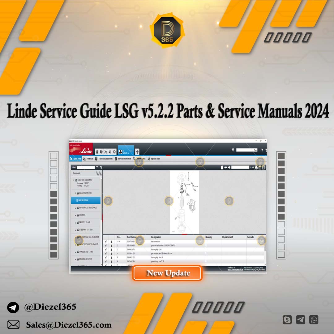 Linde Service Guide LSG v5.2.2 Parts & Service Manuals 2024 – ⛽ Diezel365