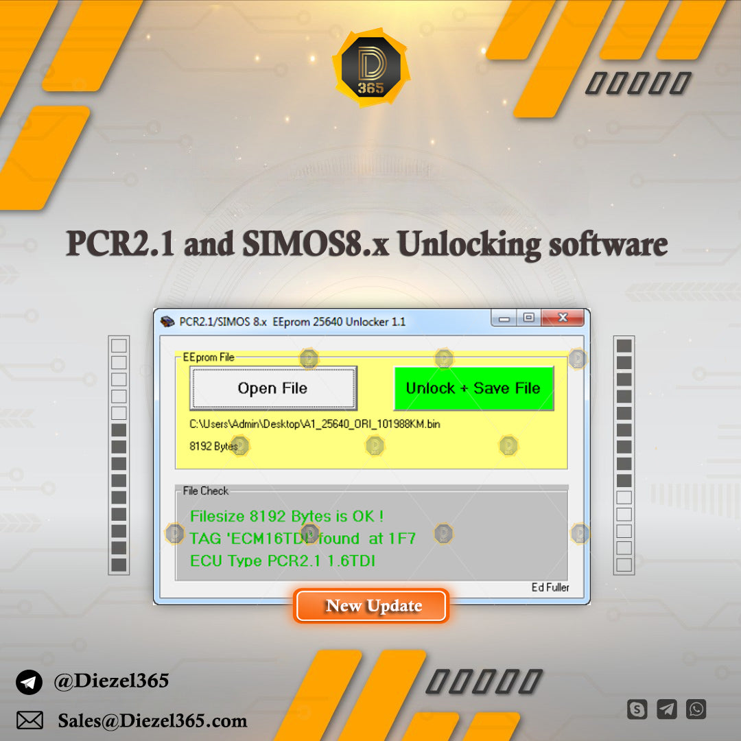 PCR2.1 and SIMOS8.x Unlocking software for tuning, edit maps, ecu – ⛽ Diezel365